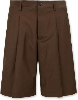Laneus Homme, Shorts, Brun, Taille: S Pleated Shorts