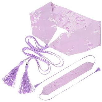 Holibanna Ceinture Élargie Brodée Respirant Pour Hanfu Et Kimono Accessoire Élégant Avec Franges Pour Costumes Traditionnels Et Chinois
