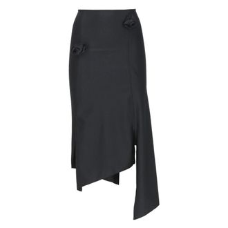 Coperni Flower Skirt - - Skirts - Damen - Schwarzk - XS