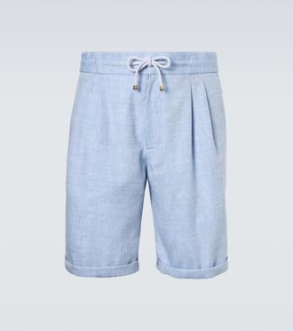 Brunello Cucinelli Bermuda-Shorts aus Leinen und Wolle
