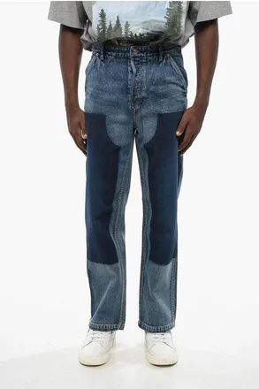 Dior Patchwork Effect Straight Leg Jeans 21cm Größe 48