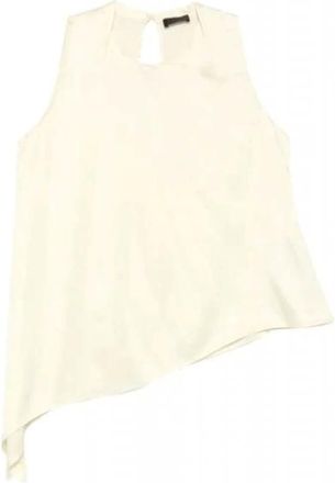 Liu Jo Femme, Tops, Beige, Taille: 44 FR Top sans manches &agrave; ourlet asym&eacute;trique