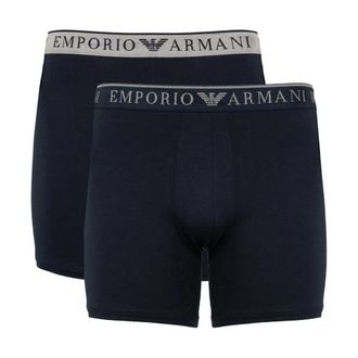 Emporio Armani Endurance Cotton Stretch Boxer Brief - 2er Pack - - Underwear - Herren - Blau - S