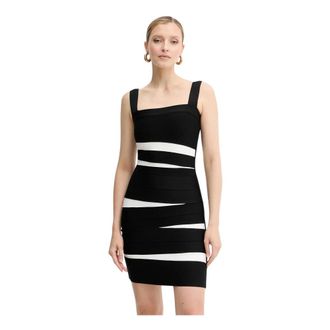 H&eacute;rve L&eacute;ger Eve Kurzarmkleid - - Dresses - Damen - Schwarzk - M
