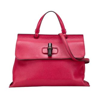Gucci Sac &agrave; main en cuir Pre-owned - Femme - Pre-owned - Rose - Taille: ONE Size