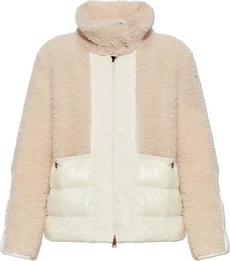 Moncler Doudoune Courte Capuche Glorieux - Femme - Vestes - Beige - Taille: 40 FR