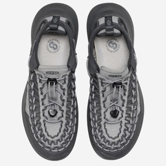 Keen Mens Fabric Sandals Uneek Grey And Rubber Trainers Sneaker