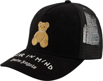 Palm Angels Homme, Accessoires, Noir, Taille: ONE Size Bear In Mind Trucker Cap