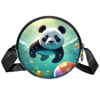 Generic Sac &agrave; bandouli&egrave;re rond pour femme, petit sac &agrave; bandouli&egrave;re avec fermeture &eacute;clair, bretelles r&eacute;glables, style d&eacute;contract&eacute;, pour femmes et filles