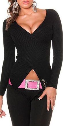 Koucla KouCla - Pull - Uni - Femme gris gris 38, Noir, 38