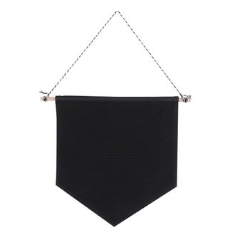 Vosarea Vosarea Pin Display Wimpel Banner Emaille Revers Pin Badge Flagge Plain Blank Leinwand Wand Banner (Schwarz/S)