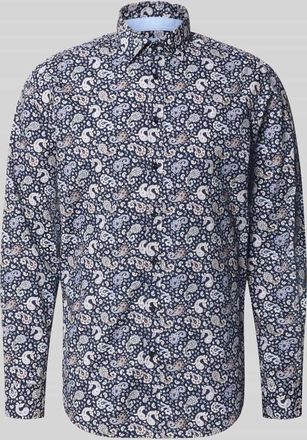 Christian Berg Regular Fit Freizeithemd mit Paisley-Muster und Kentkragen