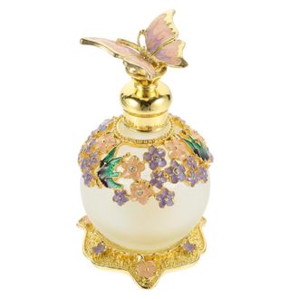 Amosfun Leere Parfümflasche mit Schmetterlingsdesign Luftdichter Duftzerstäuber für Parfüm Ätherische Öle und Nachfüllung Eleganter Flakon für Unterwegs und Z