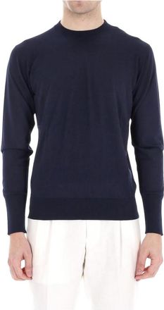 Eleventy Maglia girocollo in lana Avalon - - Knitwear - Herren - Blau - XL