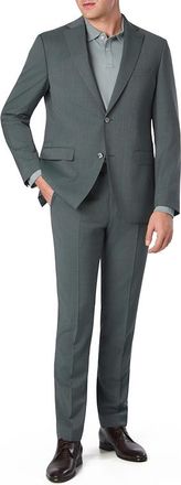 Roy Robson Herren Anzug grün meliert