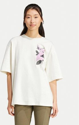 adidas T-Shirt Lens Elevated Graphic JN6574 Weiß Oversize