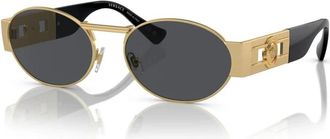 Versace Mattgoldene Sonnenbrille - Unisex-Stil - - Accessories - Herren - Gelb - 56 MM