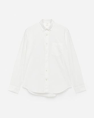 Arket Button-down-Hemd Aus Popeline -Wei&szlig;