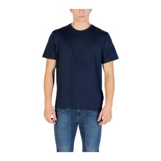 Calvin Klein Jeans Homme, Tops, Bleu, Taille: 2XL T-shirt en coton &agrave; manches courtes et col rond