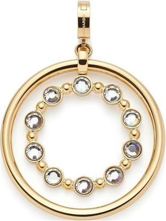 Leonardo Pendentif Clip & Mix Bobby - Pendentif en acier inoxydable doré - Anneau intérieur mobile - Bijou cadeau pour femme - 024944, 4,8 cm, Acier inoxydable