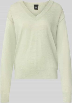 HUGO BOSS Regular Fit Pullover aus reiner Schurwolle Modell Freeslyn