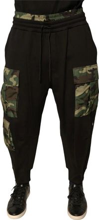 Dolce & Gabbana Homme, Pantalons, Noir, Taille: XS Pantalon de jogging cargo