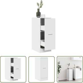 vidaXL The Living Store - vidaXL Apothekerschrank Wei&szlig; 30x41x77,5 cm Holzwerkstoff