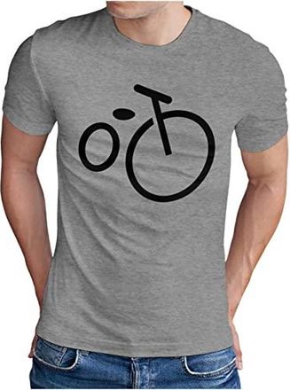 OM3 Minimalistic Bicycle T-shirt de vélo - Homme - Cyclisme Cyclisme - S - 5XL, Gris mélangé, M