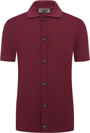Ferrante Strick-Kurzarmhemd aus Baumwolle in Waffelstruktur in