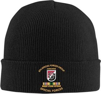 Generic Ancien Combattant du 6E Groupe des Forces Spéciales De LOpération Tempête du Désert Unisex Watch Cap Chaud Bonnets Hiver Coupe-Vent Bonnet De Pêcheur 