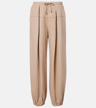 Sportmax Pantalon de surv&ecirc;tement en coton m&eacute;lang&eacute;