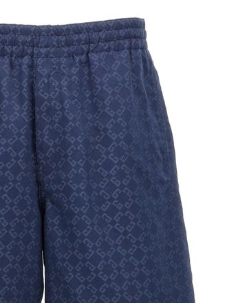 Givenchy Mens Blue Cotton Bermuda Shorts