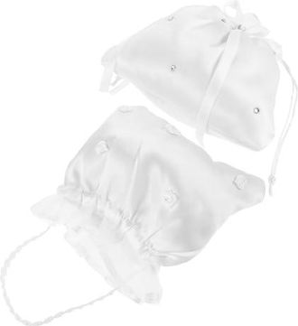 Frcolor 2 Pièces Sac de Mariée Élégant Pochette Fleurie pour Mariage et Soirée Sac à Main Léger pour Mariée et Demoiselles Honneur pour Accessoires Indispensa