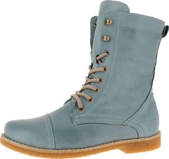 Andrea Conti Damen Stiefelette Schn&uuml;rboot Leder 0348760, Gr&ouml;&szlig;e:40 EU, Farbe:Blau