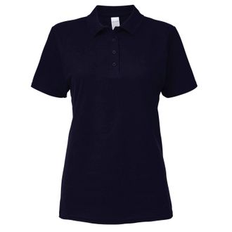 Gildan 64800L Damen Softstyle Doppel-Piqu&eacute;-Poloshirt, navy, XX-Large