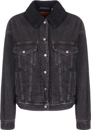 Levi's Damen 90s Sherpa Trucker Jacke, Are You Afraid Of The Dark, L