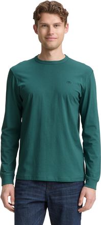 Tom Tailor Herren 1048902 Basic Langarmshirt aus Baumwolle, 14171-Jasper Green, XXL