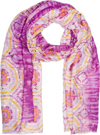 styleBREAKER Schal Schal mit Batik Muster Metallic