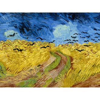 Fine Art Prints Van Gogh Weizenfeld mit Kr&auml;hen Gem&auml;lde gro&szlig;es Wandbild Druck dickes Papier 45,7 x 61 cm