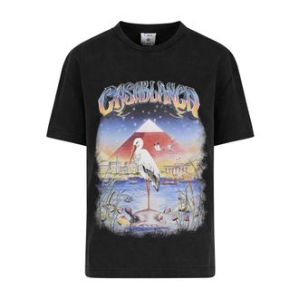 Casablanca Oversized T-Shirt - - Tops - Damen - Schwarzk - XS