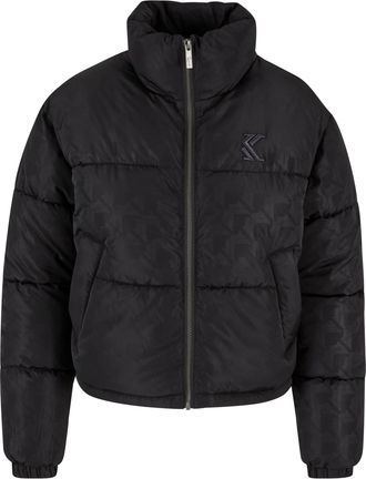 Karl Kani OG AOP Crop Puffer Jacket Black, XS