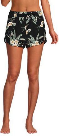 Lands End Verstaubare Badeshorts, Damen, Gr&ouml;&szlig;e:44 regular, Schwarz, by Lands End