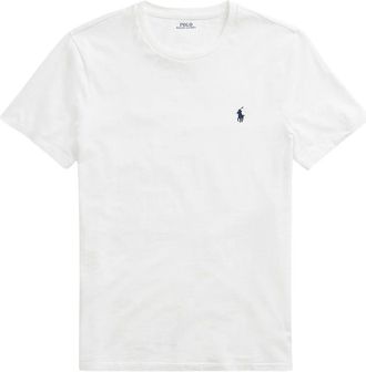 Ralph Lauren Homme, Tops, Blanc, Taille: XL Custom Slim Fit Jersey T-Shirt