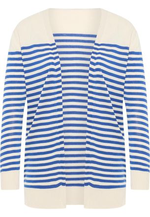Dreimaster Dreimaster Cardigan Damen Wollweiss Blau