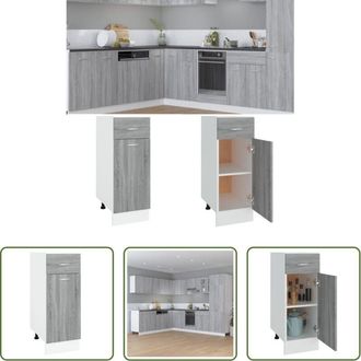 vidaXL vidaXL Schubladenregal - Unterschrank mit Schublade Lyon Grau Sonoma 30x46x81,5 cm