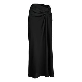 Souvenir Ausgestellter Satinrock - - Skirts - Damen - Schwarzk - S