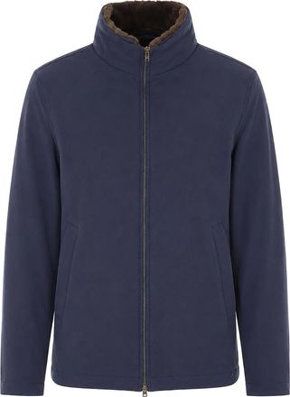 Herno Pull Col Roul&eacute; - Bleu