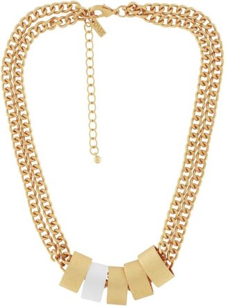 Dansk Copenhagen Anastazia Collier Court 2 Tons Multi Maillons - Femme - Accessoires - Jaune - Taille: ONE Size