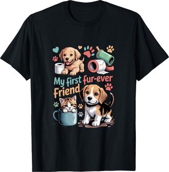 Mapanoli Design Süßes Welpenbild My First Fur Ever Friend T-Shirt