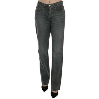 Just Cavalli Just Cavalli Gray Washed Mid Waist Straight Denim Pants Jeans - - Jeans - Damen - Grau - W30